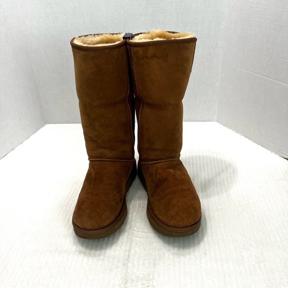 UGG | Shoes | Ugg Tan Winter Boots Suede Slipon | Poshmark